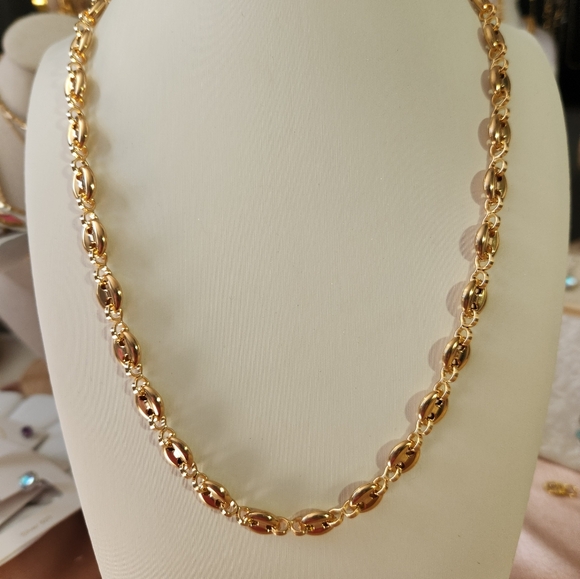 Jewelry | New 18k Gold Filled Coffee Bean Link Chain | Poshmark